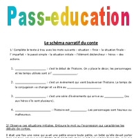 Schéma narratif du conte 2 - Cours, Leçon - Ecriture - Rédaction : 6ème ...