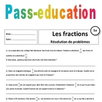 Résolution de problèmes - Opérations sur les fractions - Exercices ...