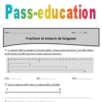 Fractions et mesure de longueur - Exercices avec correction : 6ème ...