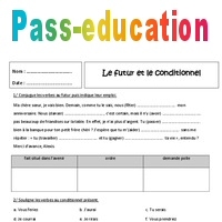 Conditionnel - Futur simple - Exercices : 10ème Harmos - PDF à imprimer
