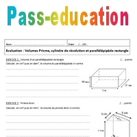 Prisme, cylindre de révolution et parallélépipède rectangle - Examen ...