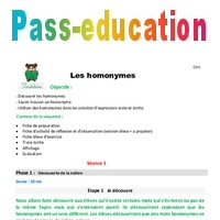 Homonymes - Fiche de préparation : 6ème Harmos - PDF à imprimer