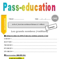 Lire et écrire les nombres inférieurs à 1 milliard - Exercices : 7ème ...