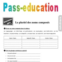 Exercices, révisions sur le pluriel des noms composés avec les ...