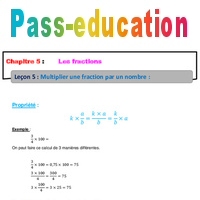 Multiplier une fraction par un nombre - Cours - Les fractions : 8ème ...