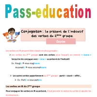 Le présent de l’indicatif des verbes du 2ème groupe - Cours, Leçon de ...