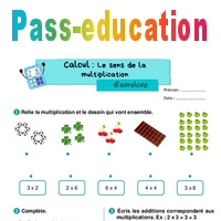 Le sens de la multiplication - Exercices de calcul : 5ème Harmos - PDF ...