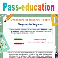 Comparer des longueurs - Cours, Leçon : 3eme Harmos - PDF à imprimer
