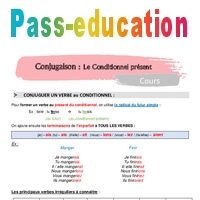 Le conditionnel présent - Cours : 9eme Harmos - PDF à imprimer
